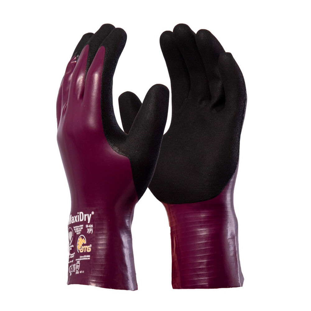 Luva de Nylon, Elastano Cor Roxo e Preta Tamanho G DA-35.426 Danny DA ...
